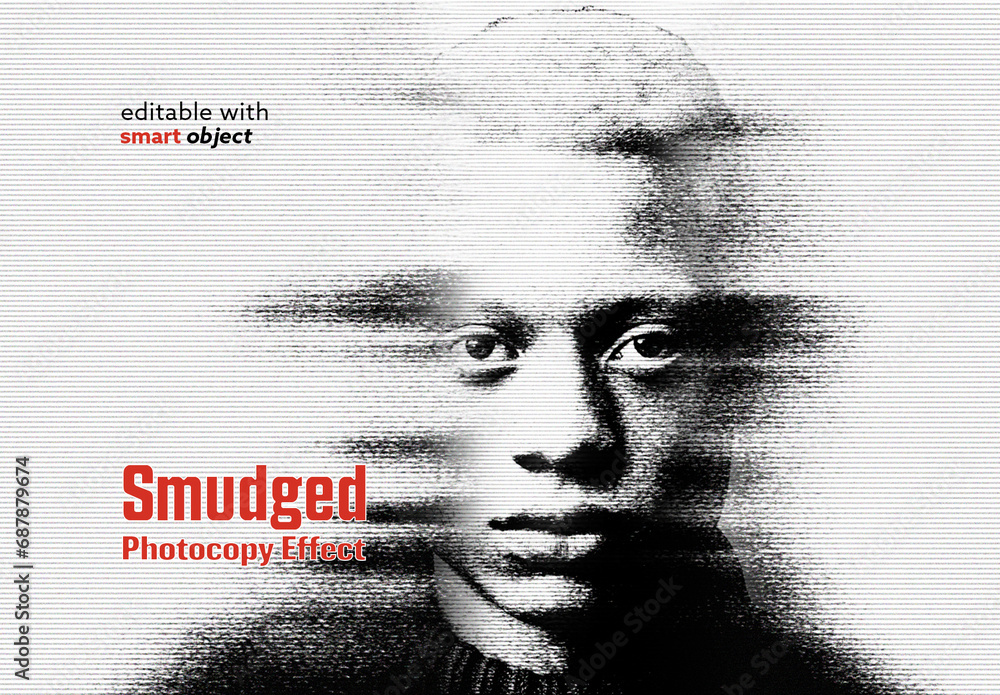 Smudge Photocopy Effect Stock Template | Adobe Stock
