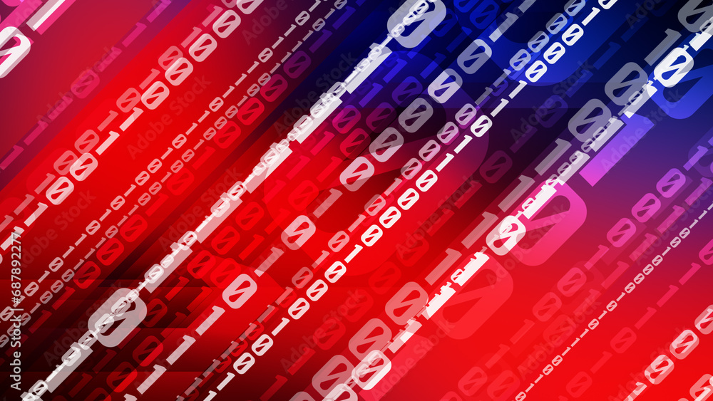 Code Binary Blue Red Cyber Attack On Binary Background And Binary Numbers Using Machine Learning