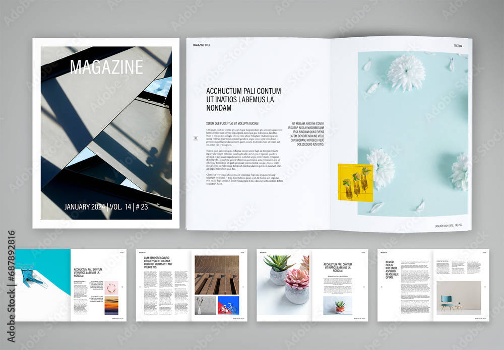 Hipster Magazine Stock Template | Adobe Stock