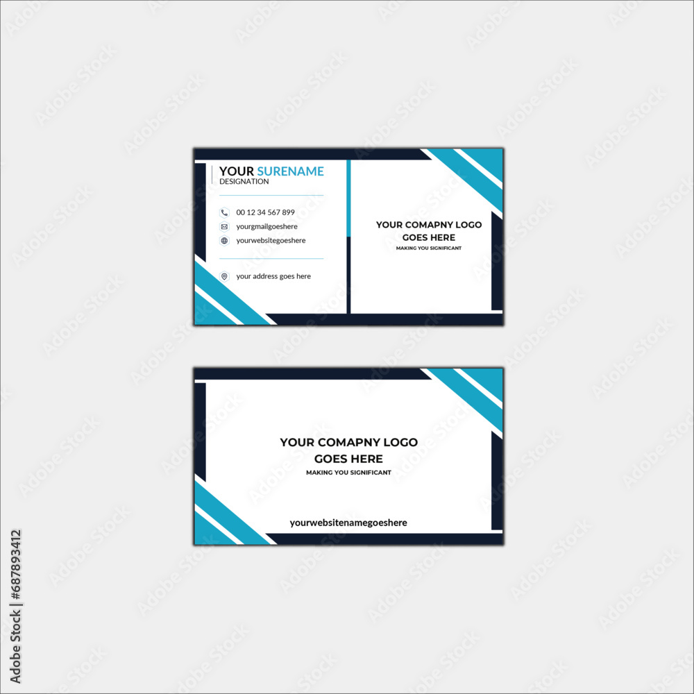 Luxury Double-sided creative and Clean Business Card design Template ...