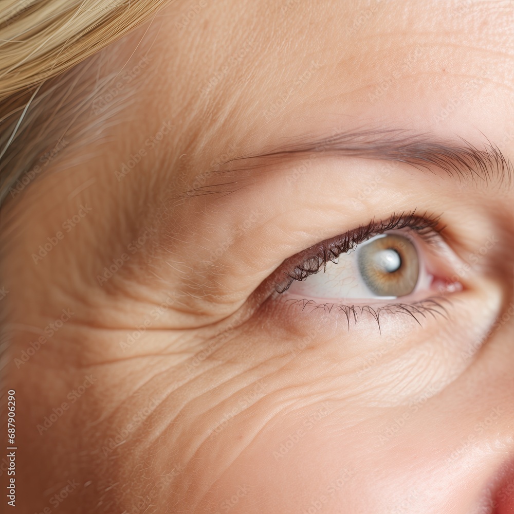 Fine lines. Expression wrinkles. Aesthetic medicine. Dynamic facial ...