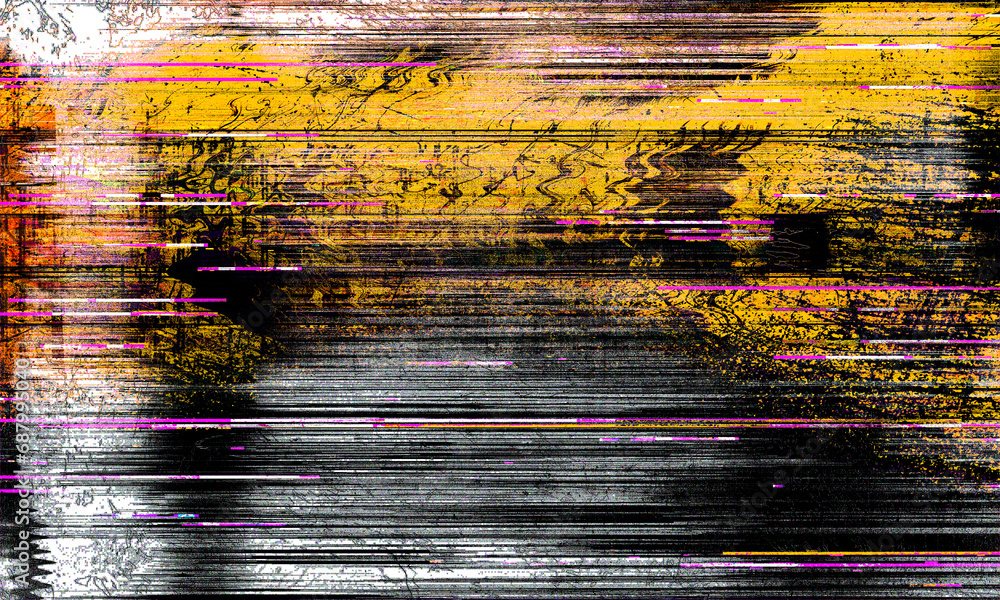Damaged screen background. Fractured texture. Dark weathered dirty ...