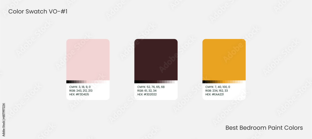 Bedroom Color Chart. Print Test Page. Color Numbers or Names. RGB, HEX ...
