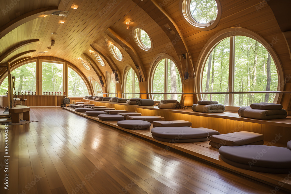 A sauna yoga class that combines the heat of the sauna with yoga ...