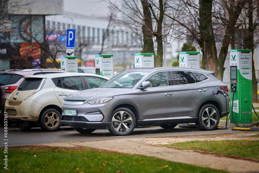 Minsk, Belarus. Nov 19, 2023. BYD Song Plus Ev, electric car from China ...