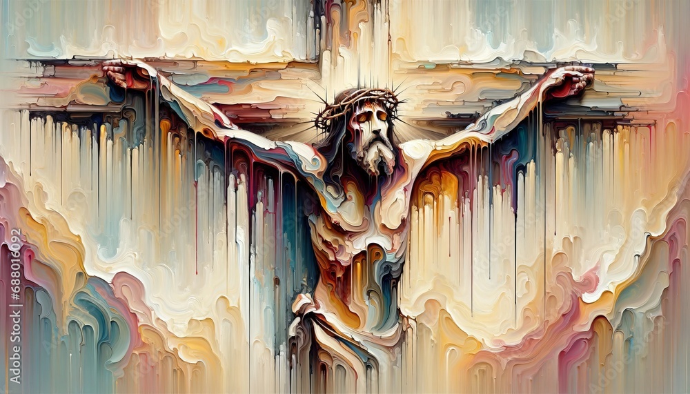 The Crucified Christ: Impressionist Painting Capturing Jesus's ...