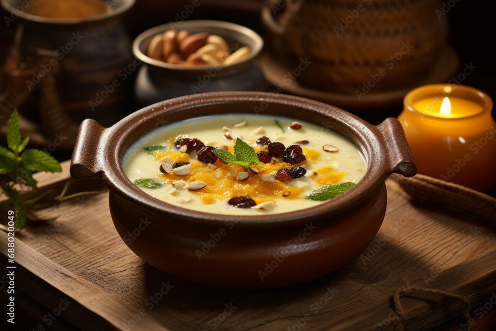 Exquisite Presentation of Mitha Dahi, an Indian Sweet Yogurt Dessert ...