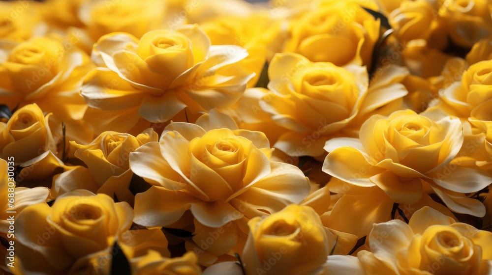 Beautiful Bush Yellow Roses Garden Natural, HD, Background Wallpaper ...