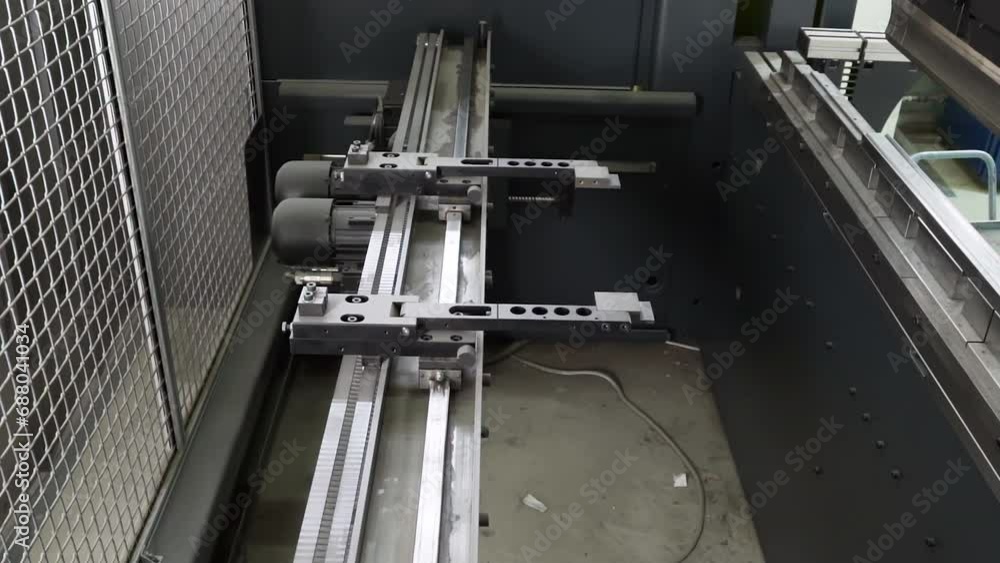 Video Stock Mechanism Of Cnc Bending Machine Used At Modern Production ...