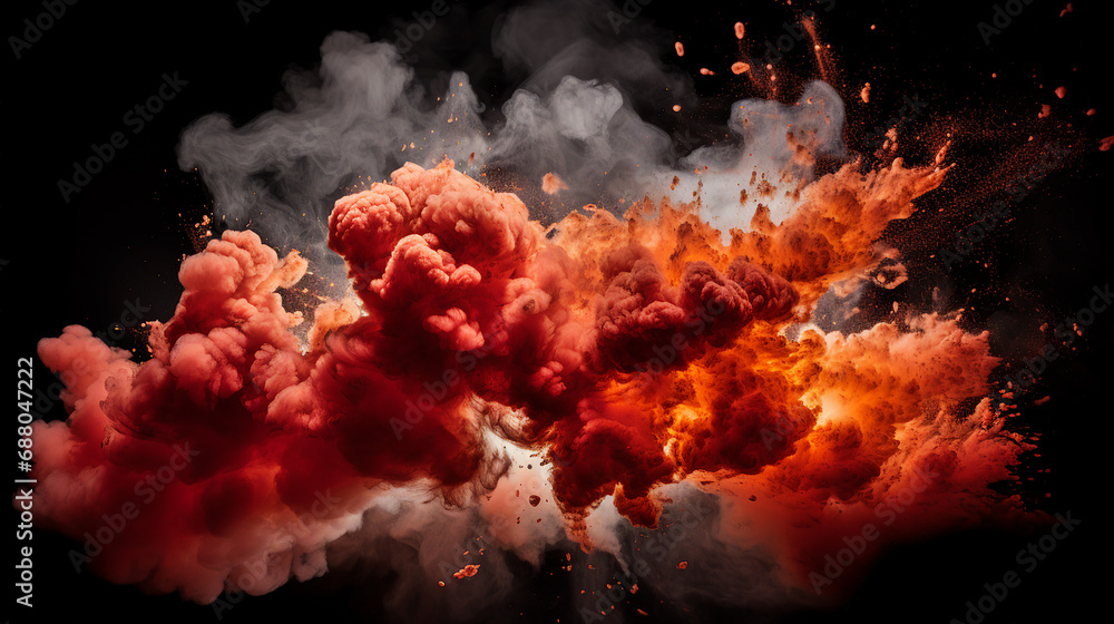 Intense Fiery Explosion with Hot Sparks and Smoke - Dynamic ...