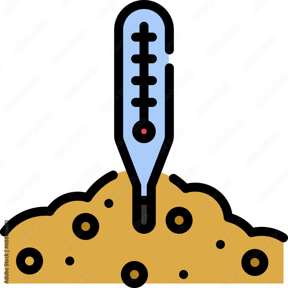 Soil moisture meter icon. Filled outline design. For presentation ...