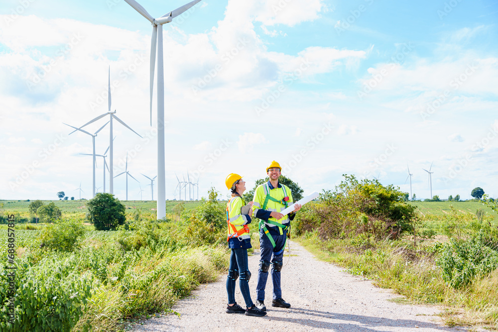 Architectural Engineering working and maintenance with wind turbine ...