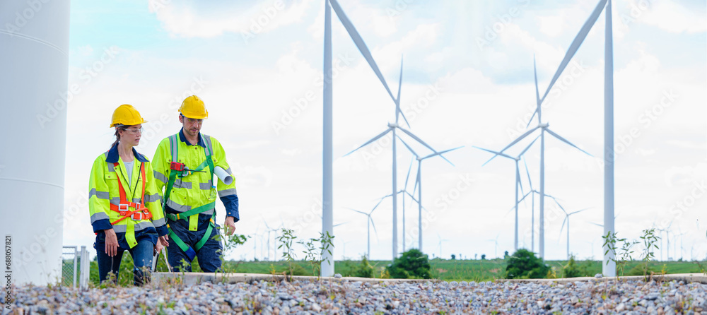 Architectural Engineering working and maintenance with wind turbine ...