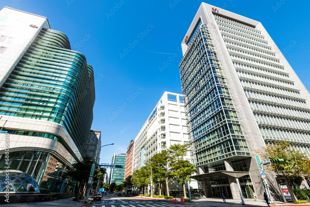 Taipei, Taiwan- November 23, 2023: Building view of Neihu Technology ...
