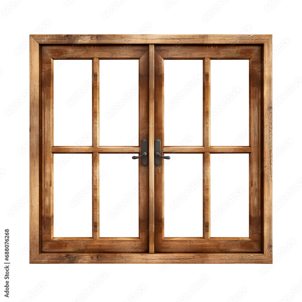 wooden window frame isolated on transparent background Remove png ...