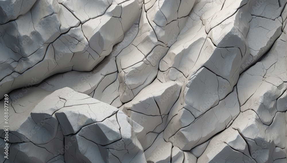 white volumetric rock texture with cracks, background, wallpaper. Wall ...