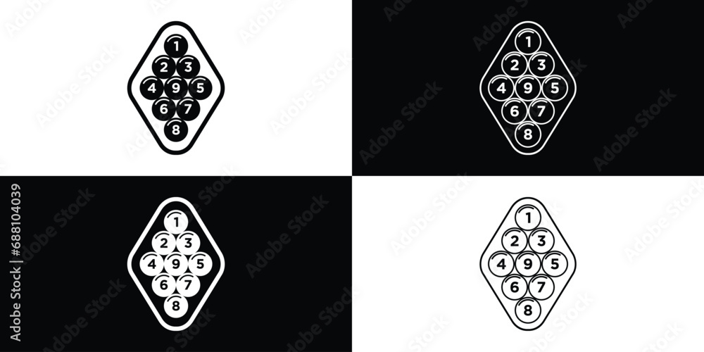 Billiard Ball Pool Logo Designs. Spootroom Billiards Club Logo Template ...