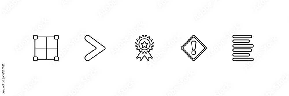 outline icons set from signs concept. editable vector included borders ...