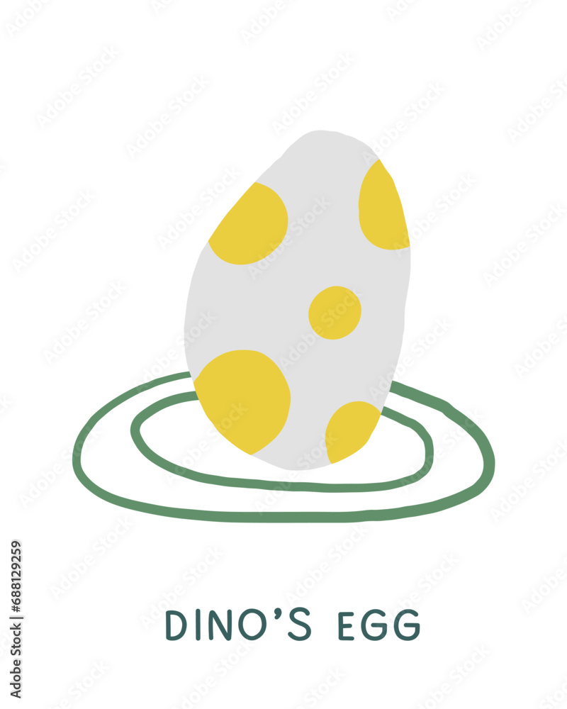 Jurassic period dinosaur egg flashcard. Learning English words for kids ...