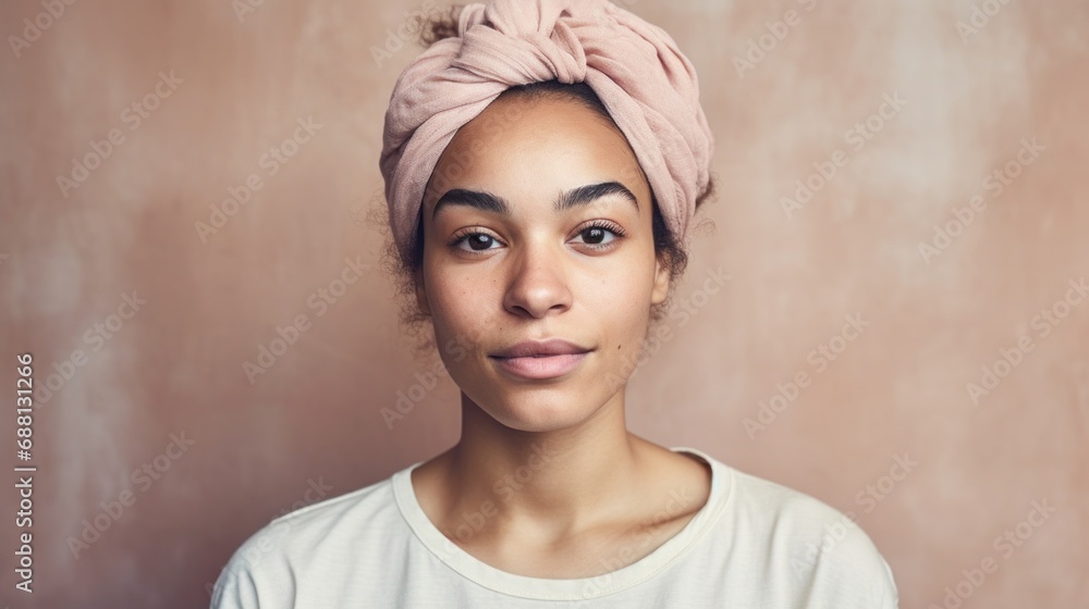 Authentic closeup portrait of a Moroccan woman with imperfect skin ...