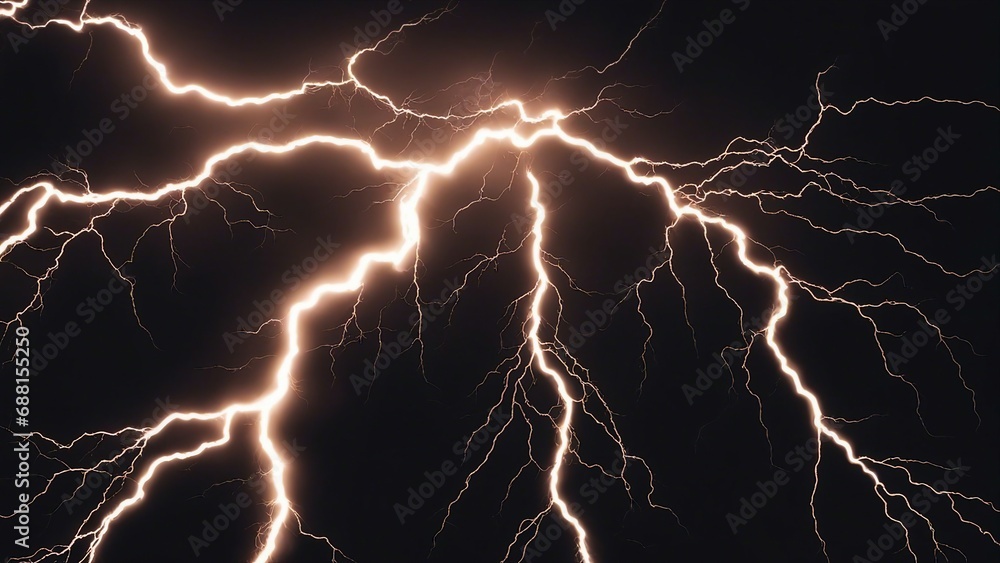 lightning in the night sky A lightning storm with multiple bolts of ...