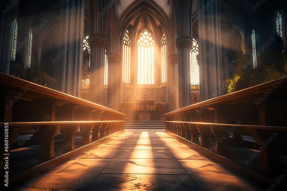 Divine Illumination Capturing the Beauty of a Radiant Beam of Light ...