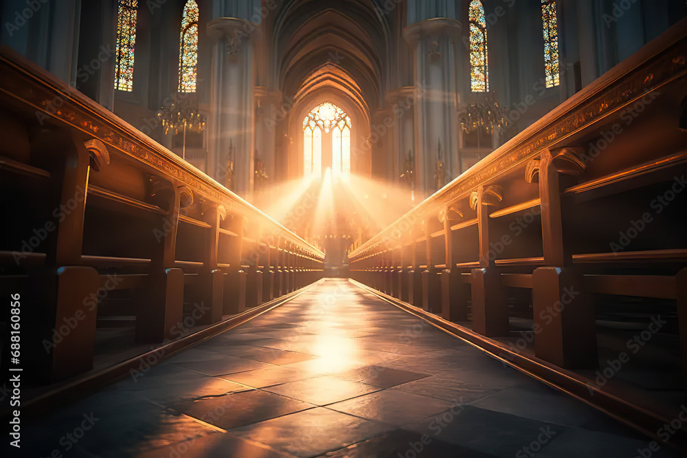 Divine Illumination Capturing the Beauty of a Radiant Beam of Light ...