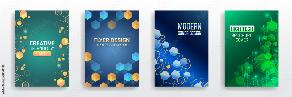 Technology background design, booklet, leaflet, annual report layout ...