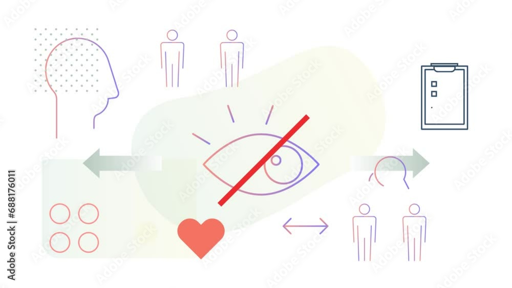 Visual Disability - Blindness and Vision Impairment as animated Stock ...