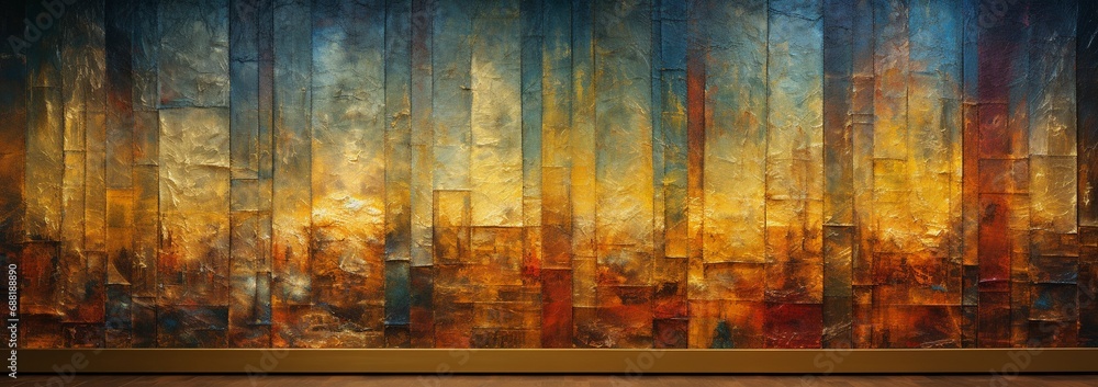 Abstract banner background of a renaissance fictional art gallery with ...