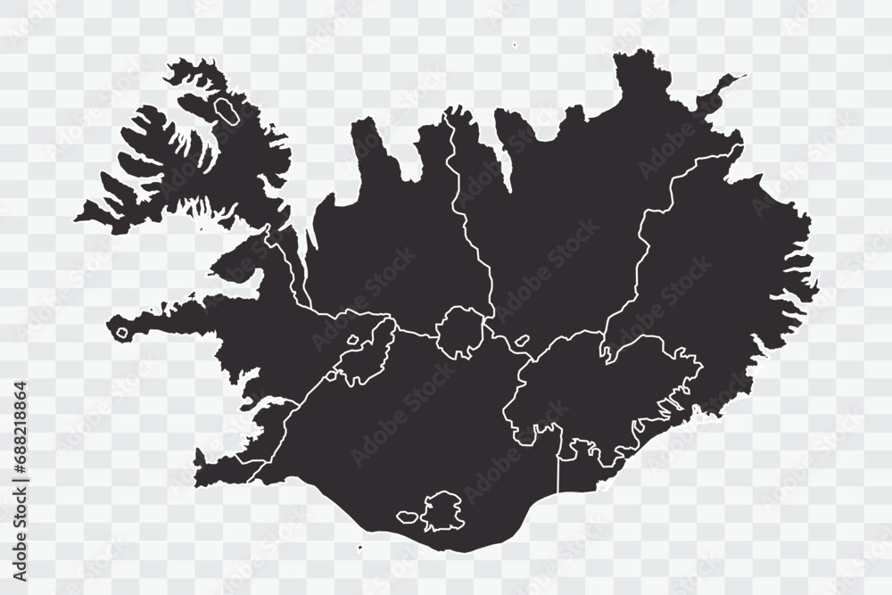Iceland Map iron Color on White Background quality files Png Stock ...