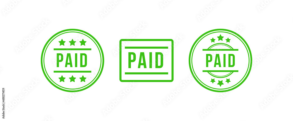 Paid stamp payment stamp in grunge for business finance and paid sign ...