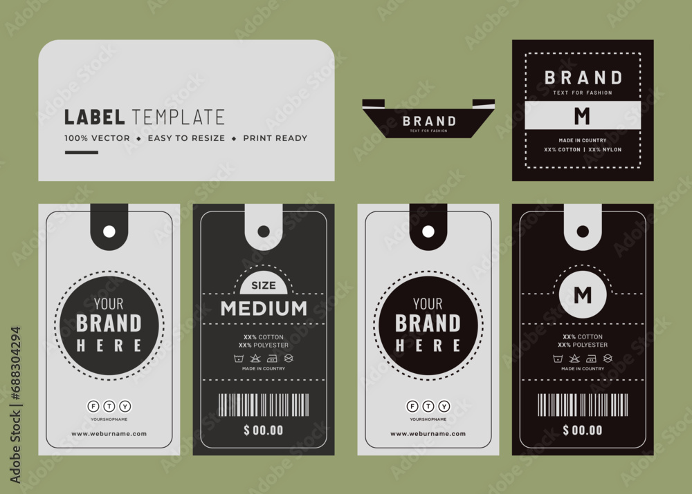 Hangtag label design hang tag and price tag apparel care label with ...