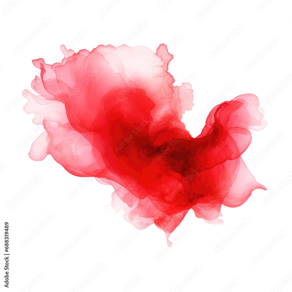 watercolor transparent red element overlay stain splash PNG white ...