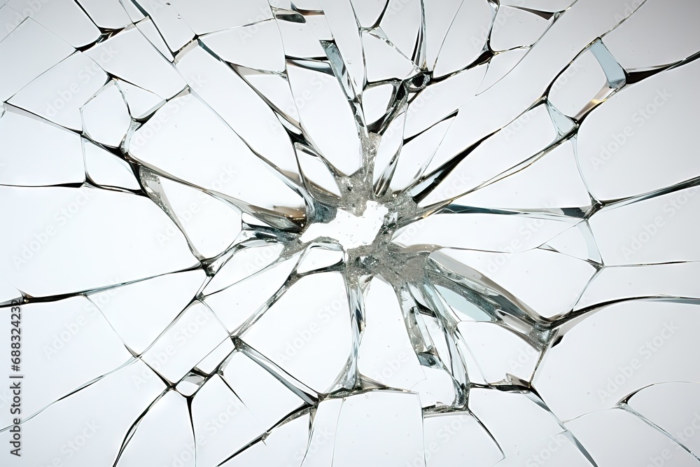 background white glass Broken glasses fractured windscreen smash wreck ...