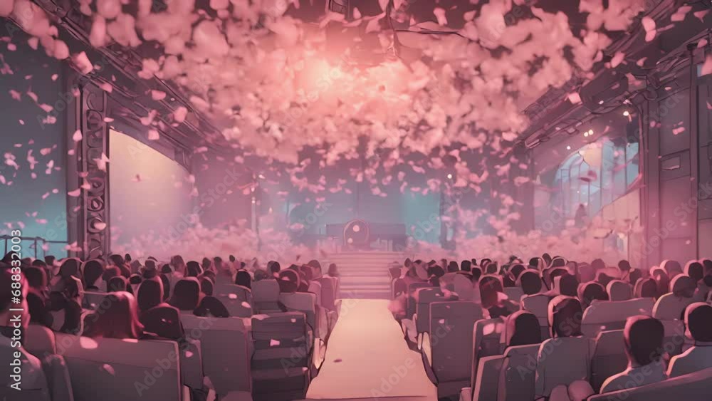 underground music club, with smoky haze stage lights mixing with ...