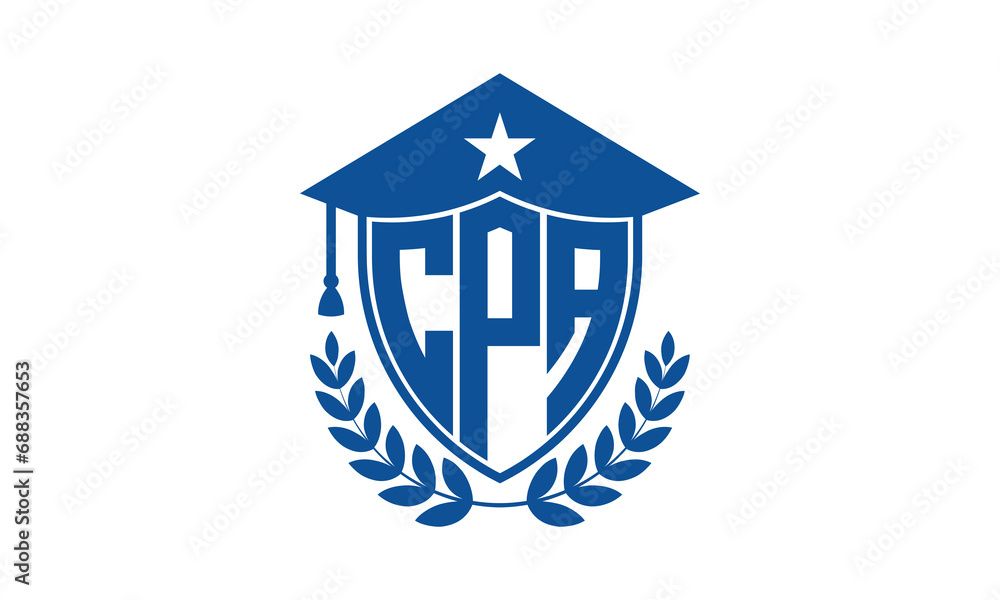CPA three letter iconic academic logo design vector template. monogram ...