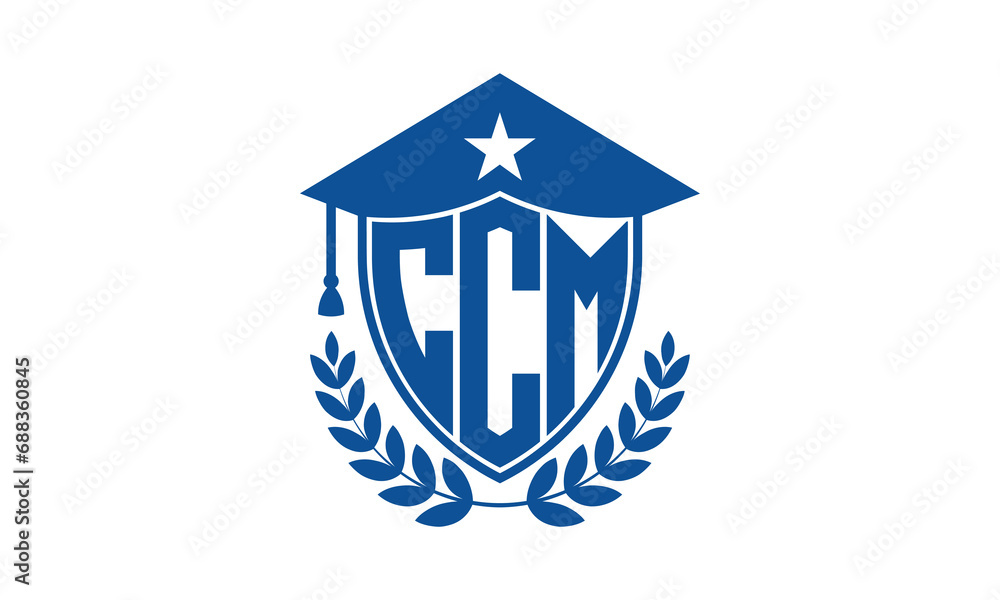 CCM three letter iconic academic logo design vector template. monogram ...