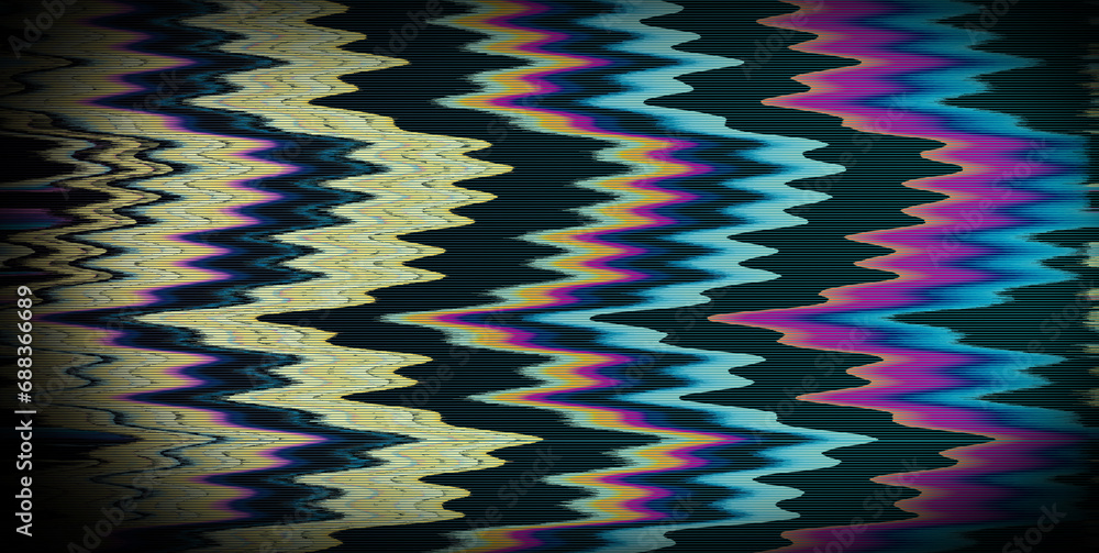 Glitched flickering background, exhibiting distortion, noise, and ...