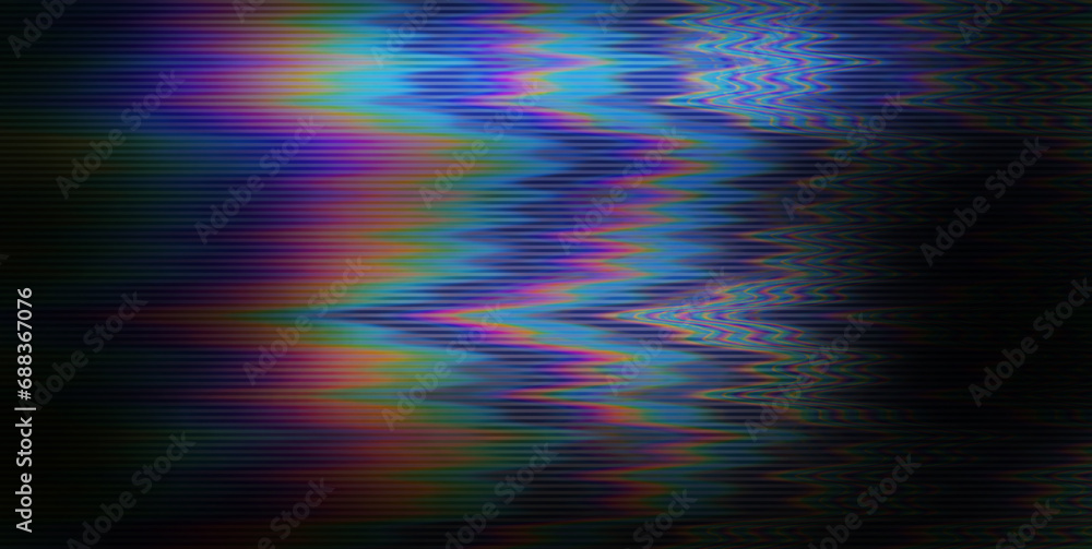 Glitched flickering background, exhibiting distortion, noise, and ...