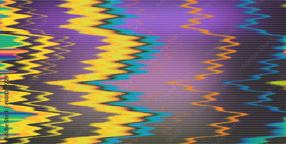 Glitched flickering background, exhibiting distortion, noise, and ...