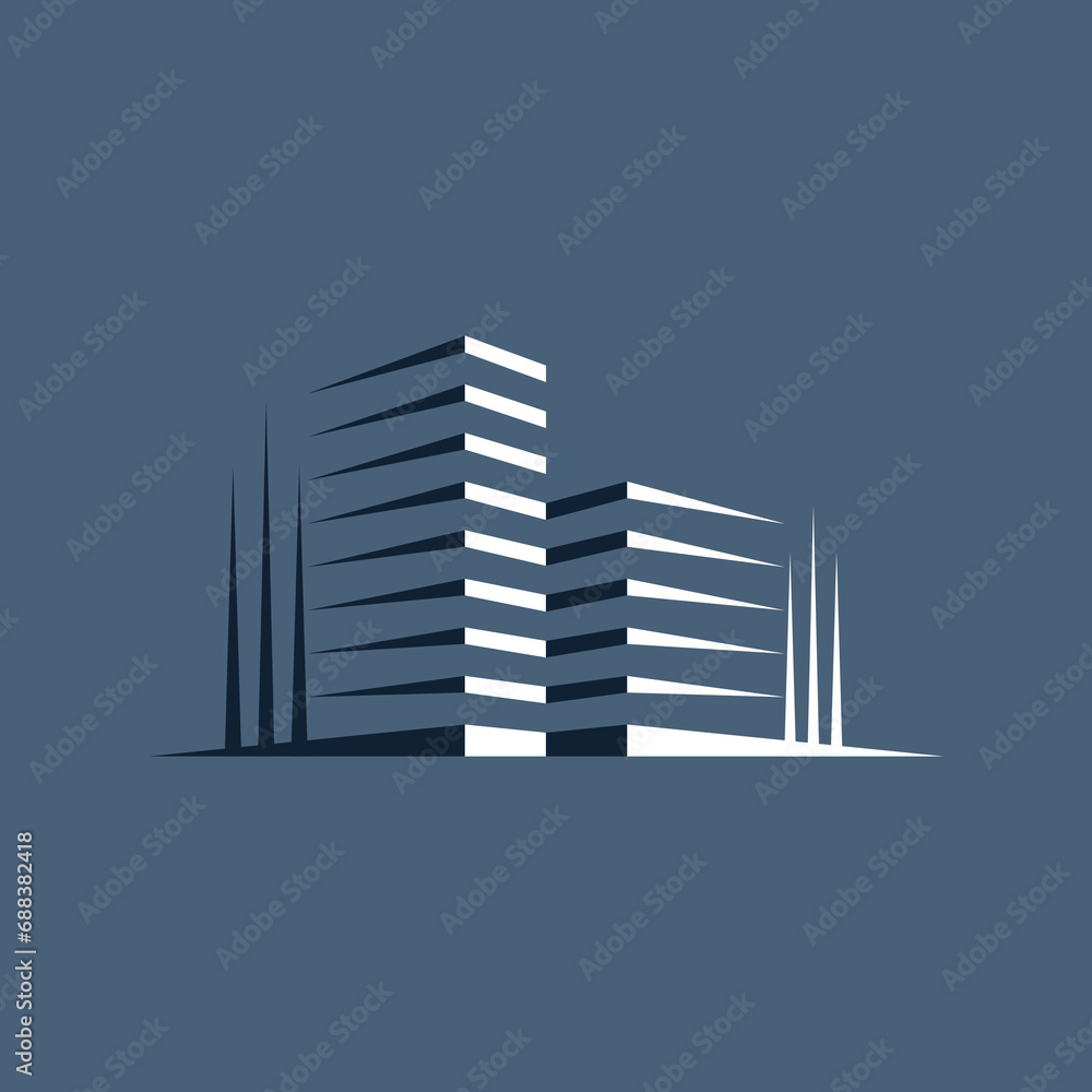 Logo sebuah gedung yang terlihat elegan dan simpel Stock Vector | Adobe ...
