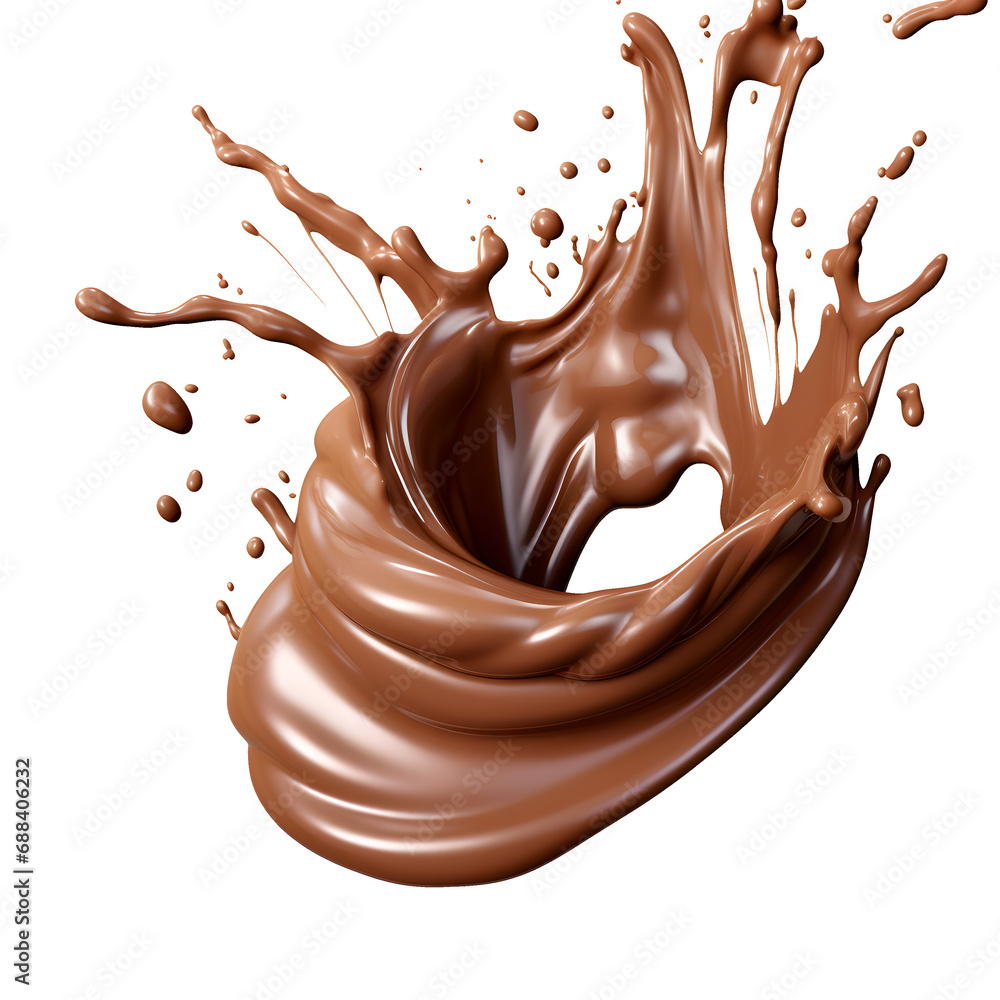 chocolate spread swirl isolated on transparent background - design ...