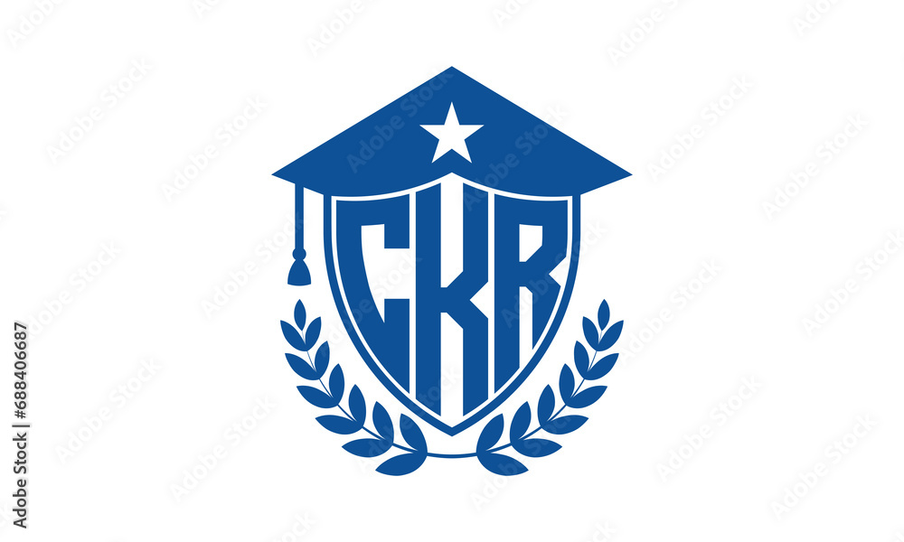 Vecteur Stock CKR three letter iconic academic logo design vector ...