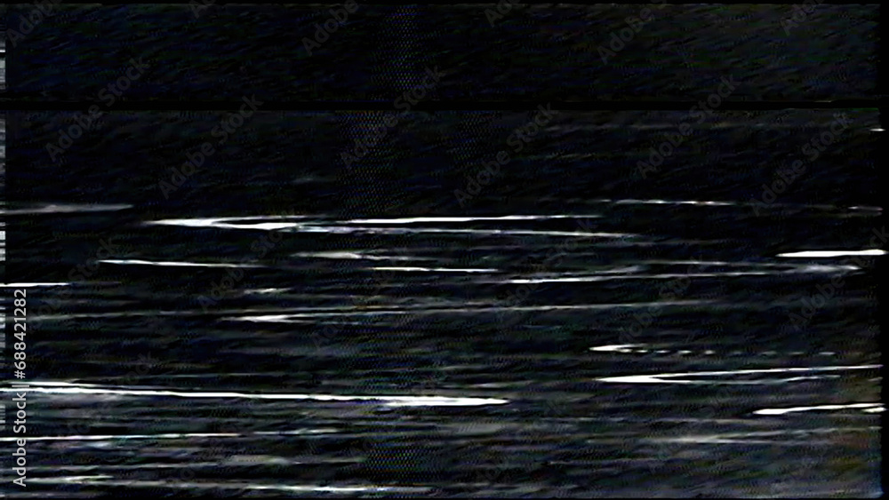 Glitch texture. Analog noise overlay. Signal interference. White blue ...