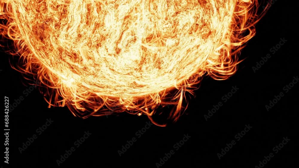 Surface of The Sun, Close Up, 3D Render, Realistic, Sun Flares, Plasma ...