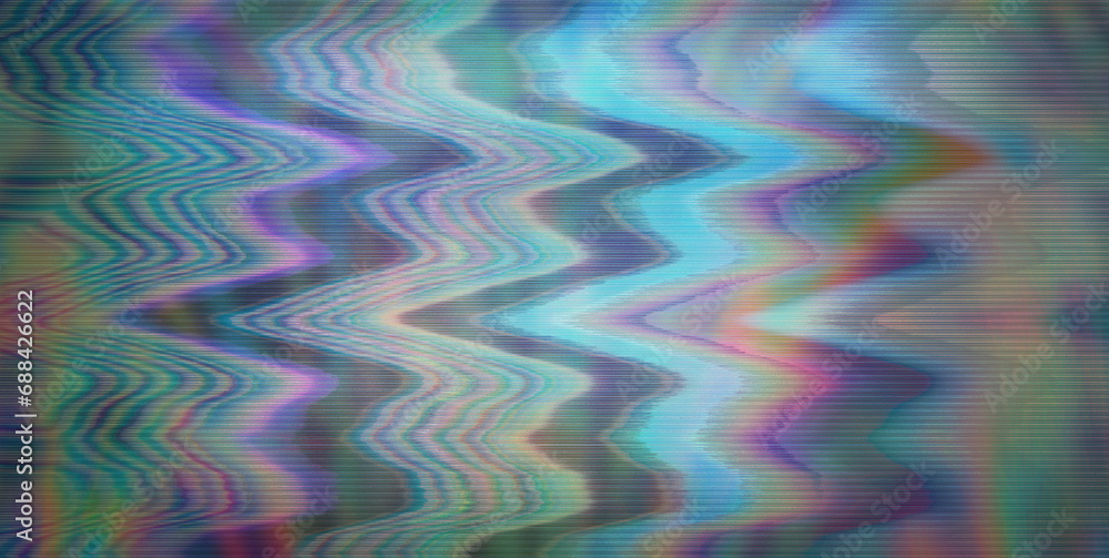 Glitched flickering background, exhibiting distortion, noise, and ...