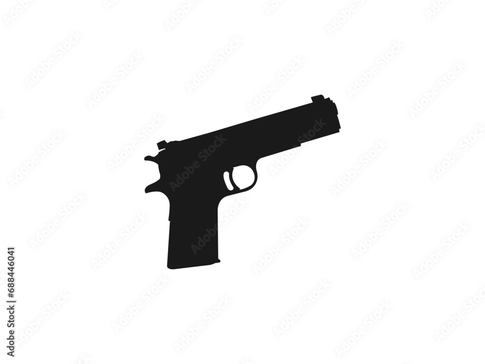 Vecteur Stock Pistol symbol. Gun logo and Army soldier sniper shot ...