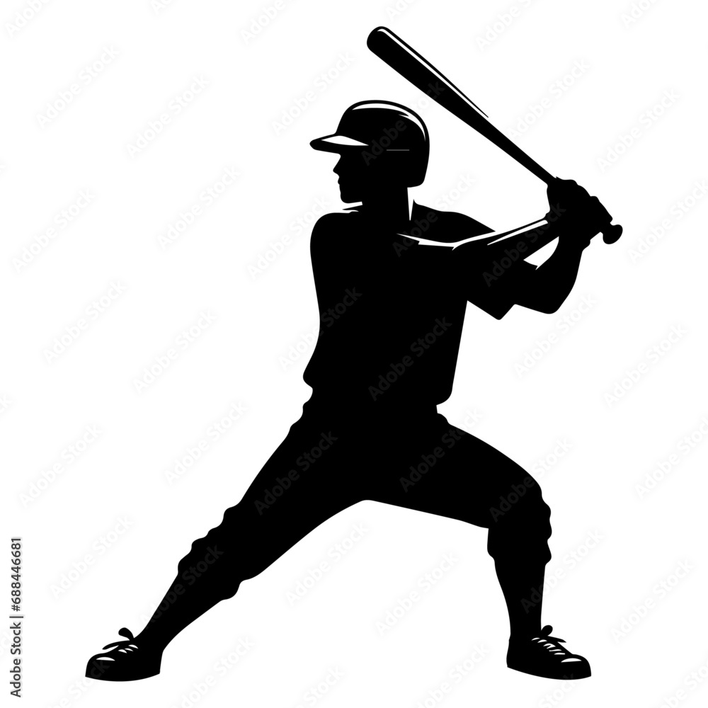 base ball logo concept vector silhouette, Baseball vector logo ...
