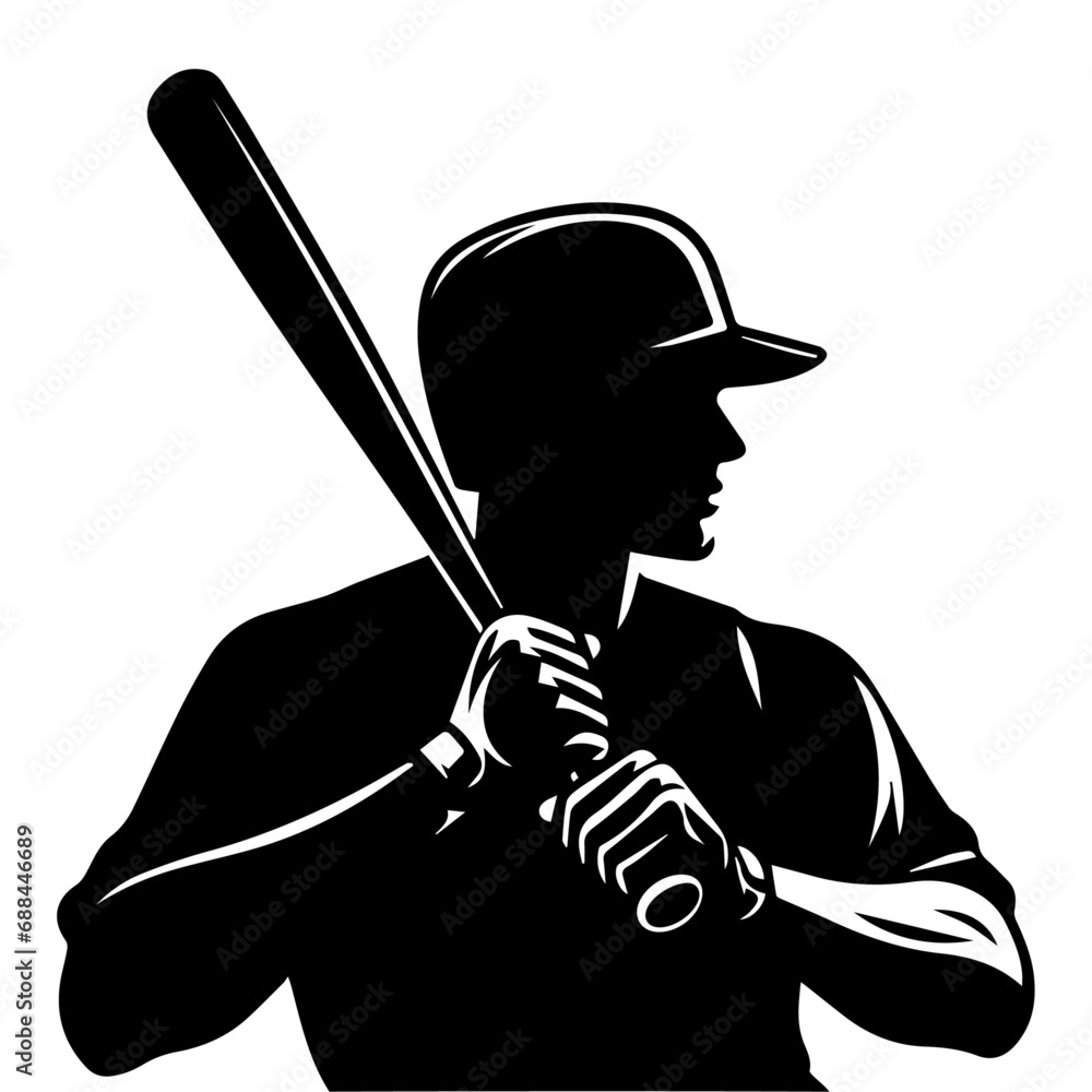 base ball logo concept vector silhouette, Baseball vector logo ...